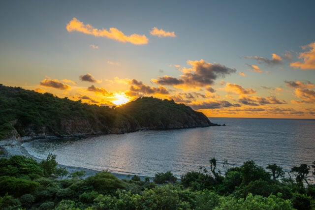 Privateer Bay Sunrise Over East End, St John